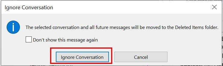 HowTo: Declutter your Outlook inbox by ignoring a conversation - 3aIT