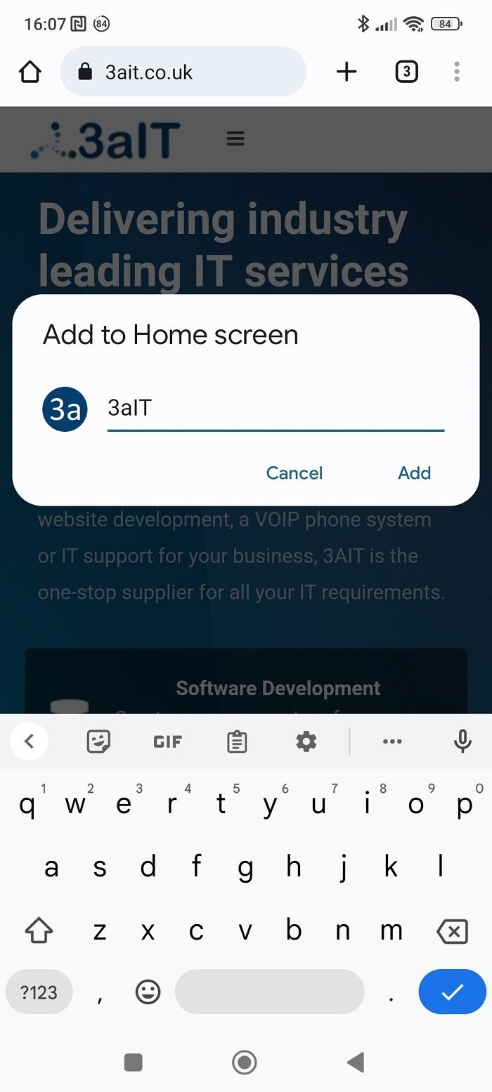HowTo: Add websites to your home screen in Android - 3aIT